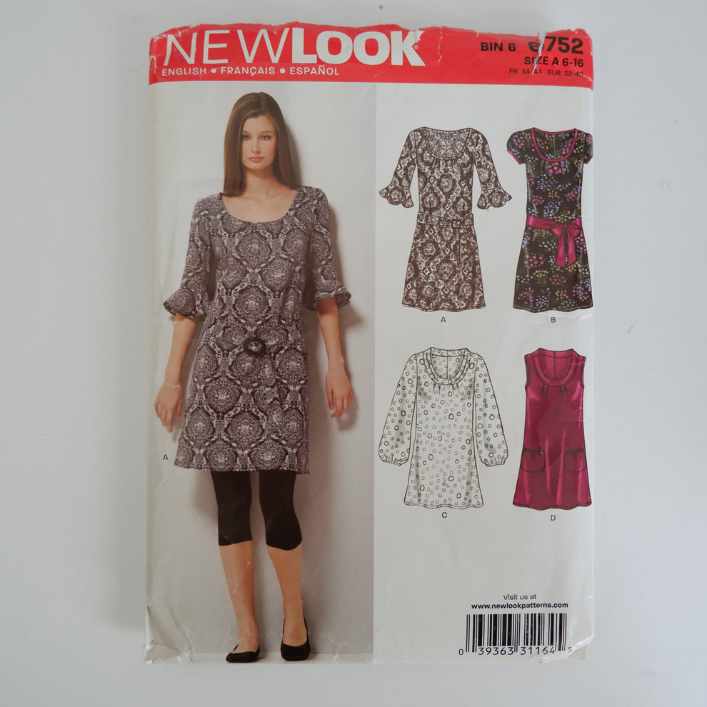 New Look 6752, Dress pattern, Sizes 6 - 16 – AltFabrics